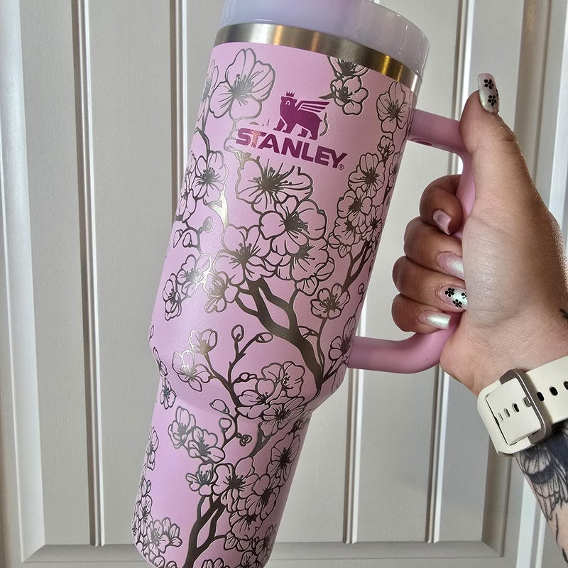 Pink Cherry Blossom Stanley Cup - Etsy