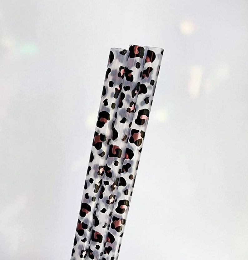 Animal Print Plastic Straws Reusable Straws Cute Plastic - Etsy