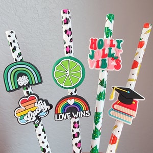 Straw Accessories | Straw Toppers | Cute Plastic Straw Toppers for ...