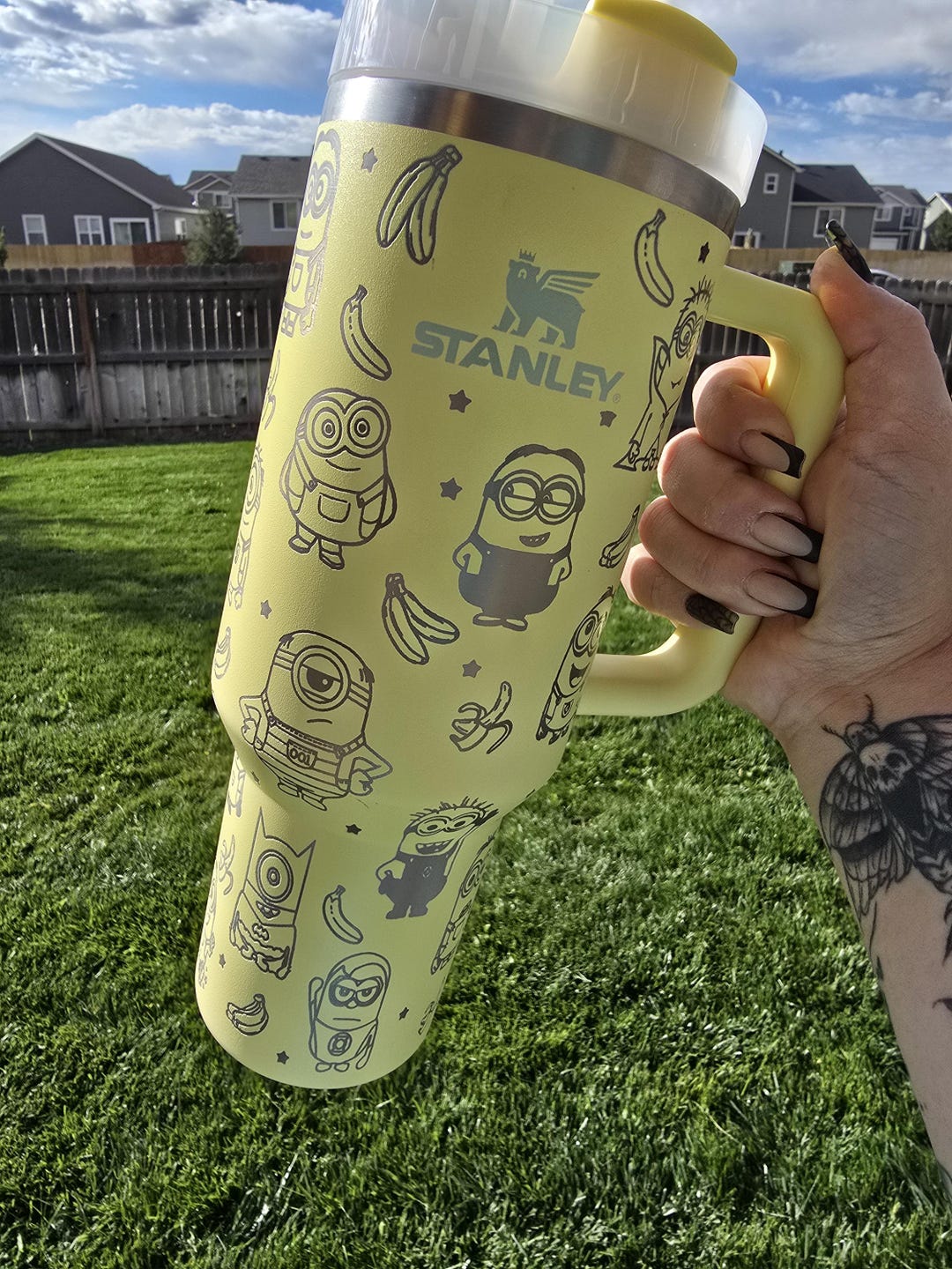 Engraved Minion Stanley Tumbler | Movie-themed Full Wrap Design - Etsy