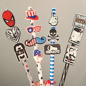 Straw Accessories | Straw Toppers | Cute Plastic Straw Toppers for ...