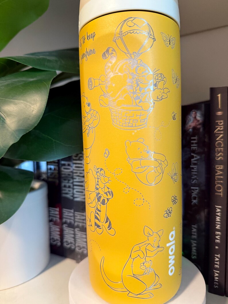 Engraved Winnie the Pooh Owala Water Bottle | Spill Proof Tumbler - Etsy