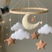 Neutral Baby Mobile Moon, Baby Mobile With Clouds and Stars in Neutral ...
