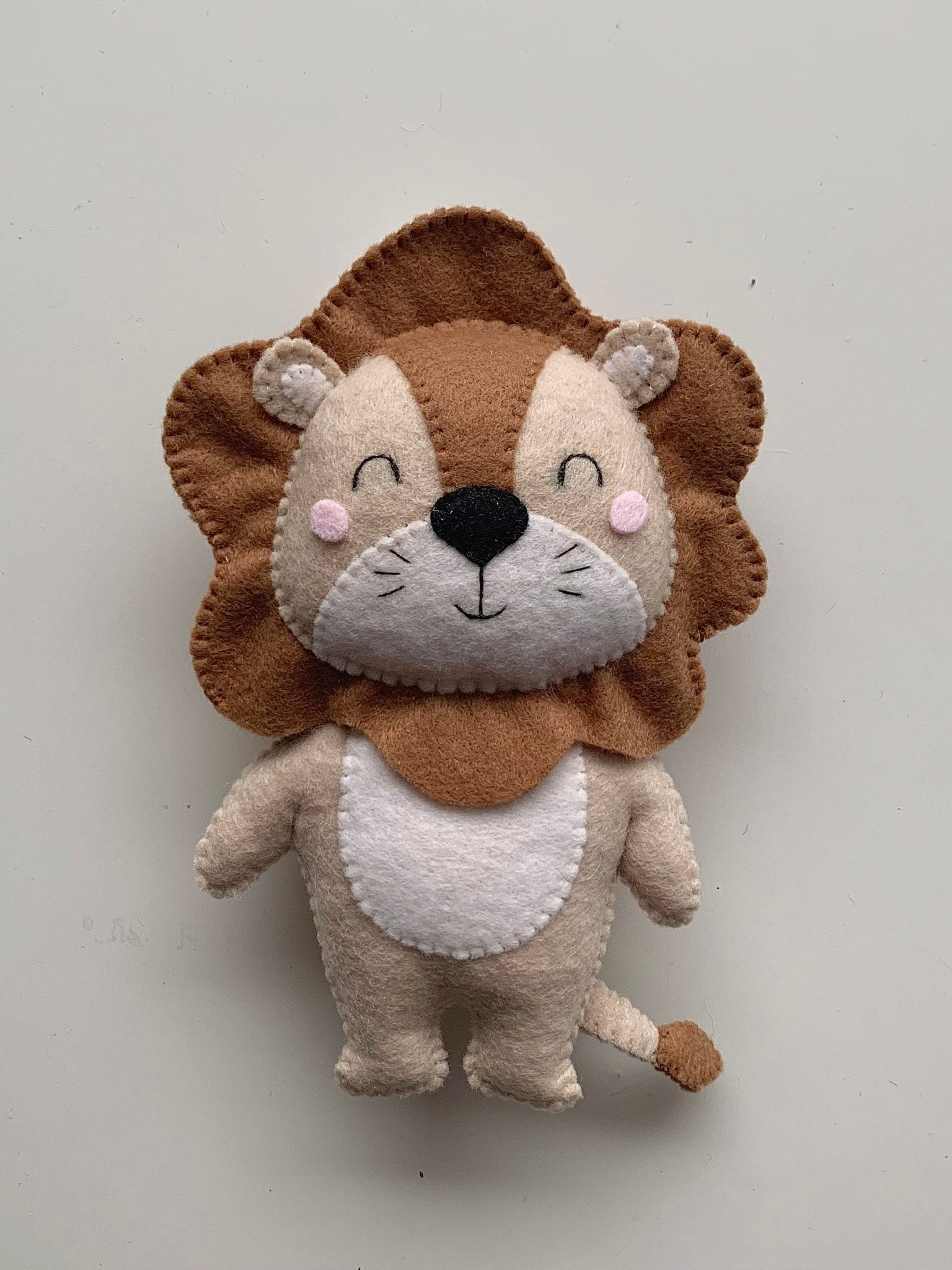 Felt Lion Pattern, Safari Animals PDF Pattern, Sewing PDF Pattern ...