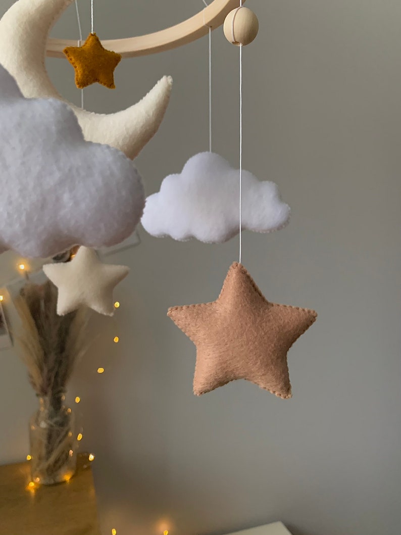 Moon and Stars Baby Mobiles, Neutral Baby Mobiles, Night Sky Mobile ...