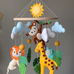 Safari Baby Mobiles, Mobile With Safari Animals Elephant Monkey Giraffe ...