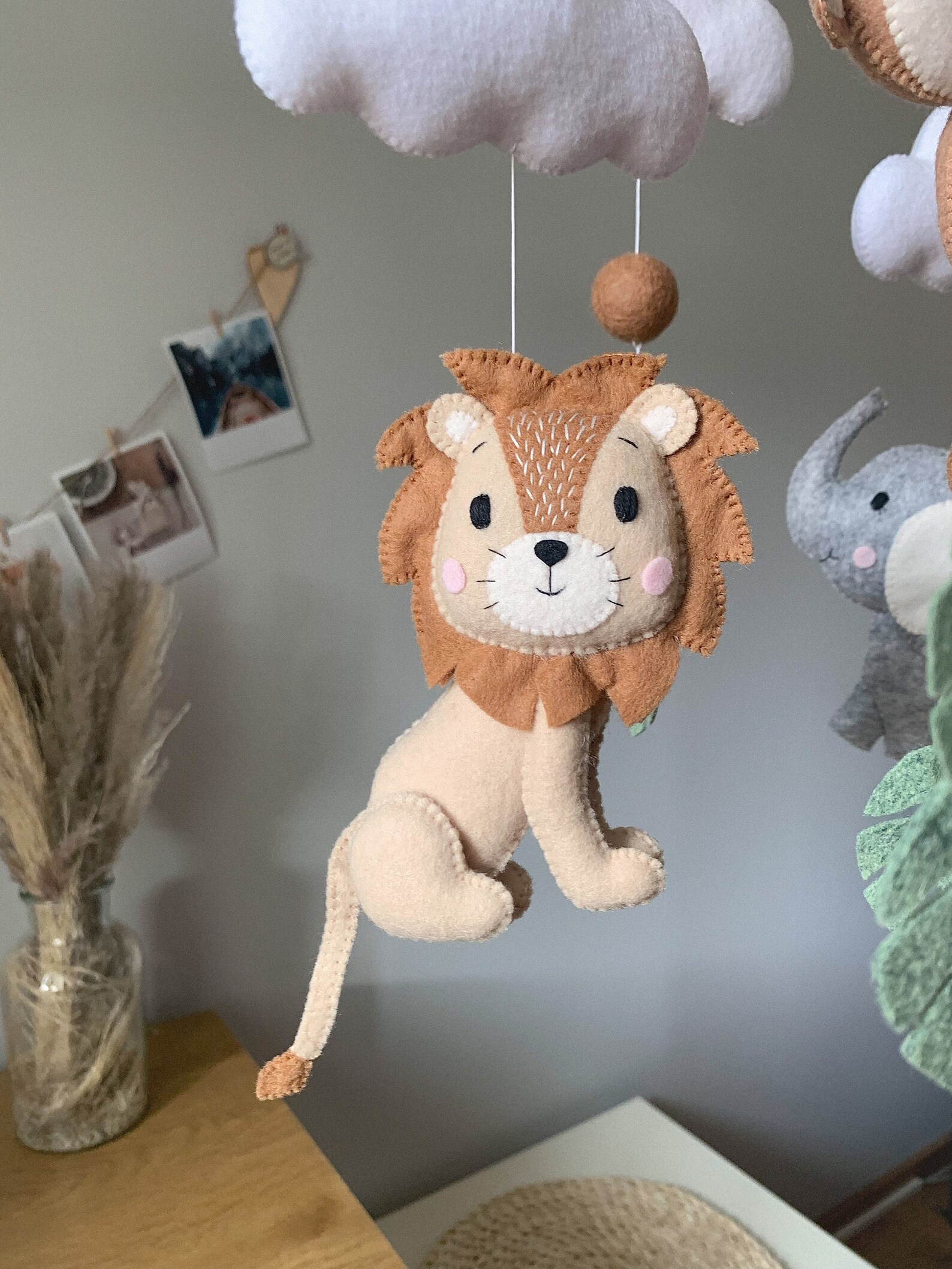 Safari Baby Mobile, Neutral Baby Mobile, Baby Mobile With Safari ...