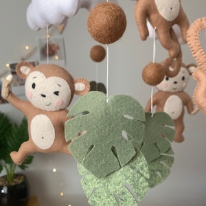 Safari Baby Mobiles, Mobile With Monkeys, Neutral Baby Mobiles, Nursery ...