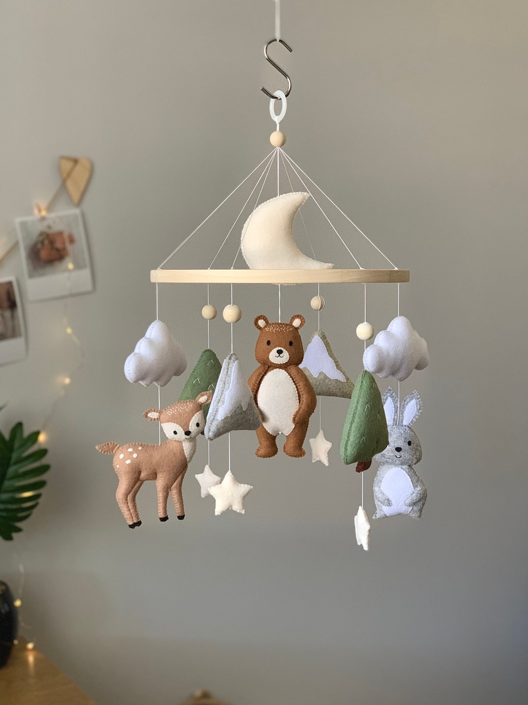 Woodland Baby Mobile, Baby Mobile Forest Animals, Mountain Forest Baby ...