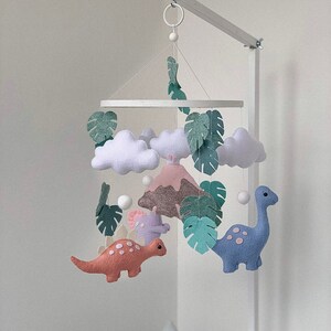 Baby Mobiles With Dinosaurs, Mobile for Girl, Dinosaur Mobile, Nursery ...