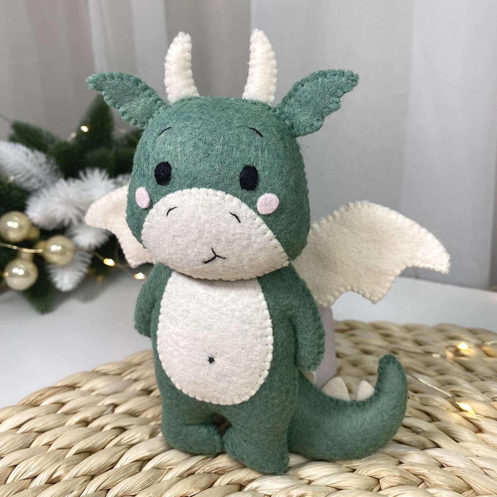 Christmas Green Dragon Pattern, New Year Dragon PDF Pattern, Christmas ...