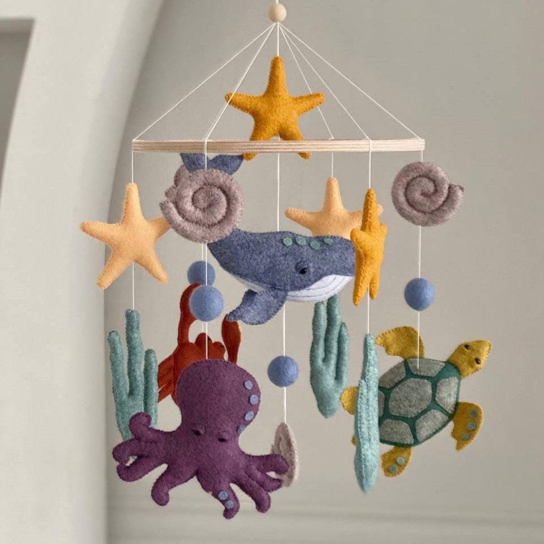 Ocean Baby Mobile, Baby Mobile With Sea Animals Octopus Whale Crab ...