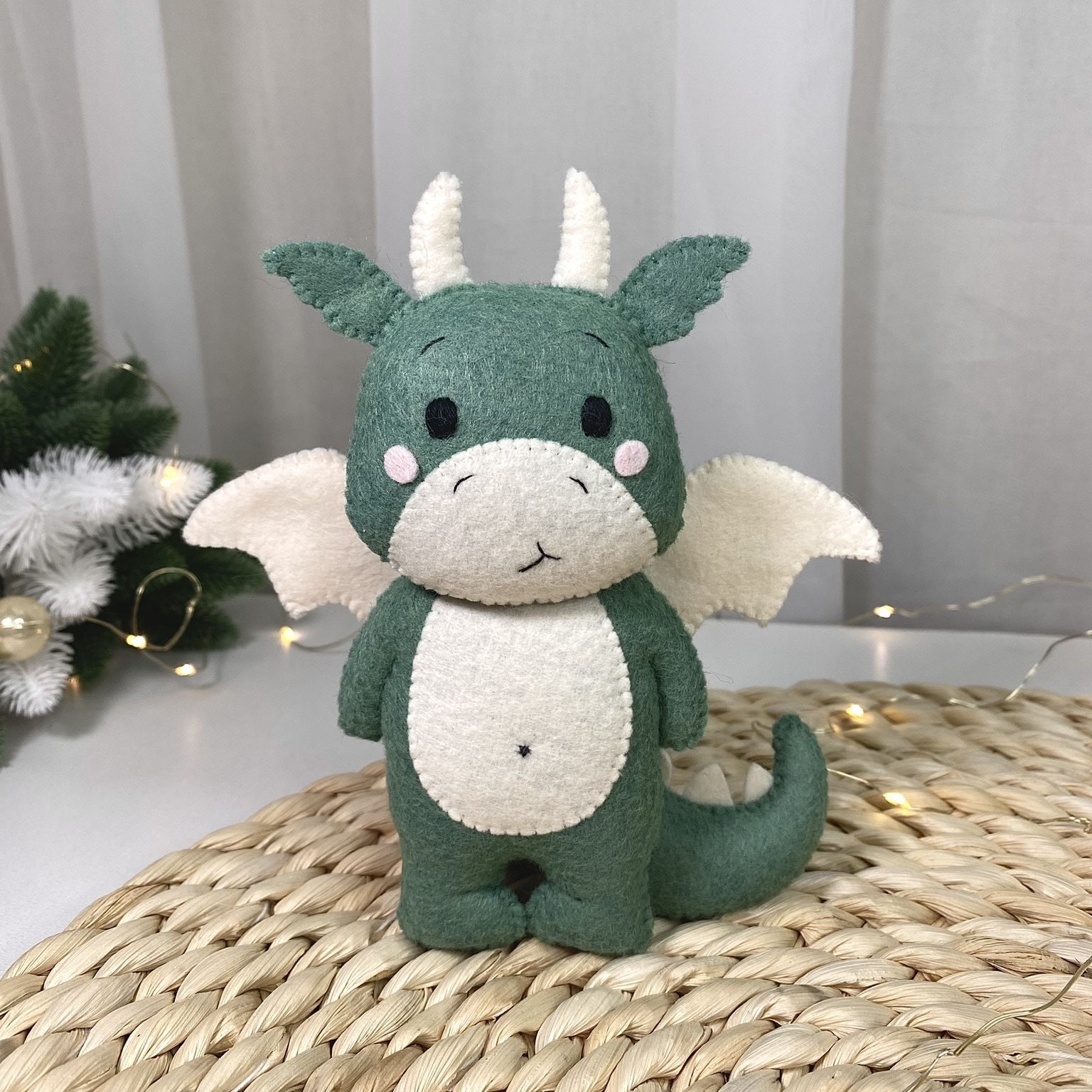 Christmas Green Dragon Pattern, New Year Dragon PDF Pattern, Christmas ...