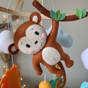 Safari Baby Mobiles, Mobile With Safari Animals Elephant Monkey Giraffe ...