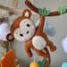 Safari Baby Mobile, Baby Mobile With Safari Animals Elephant Monkey ...