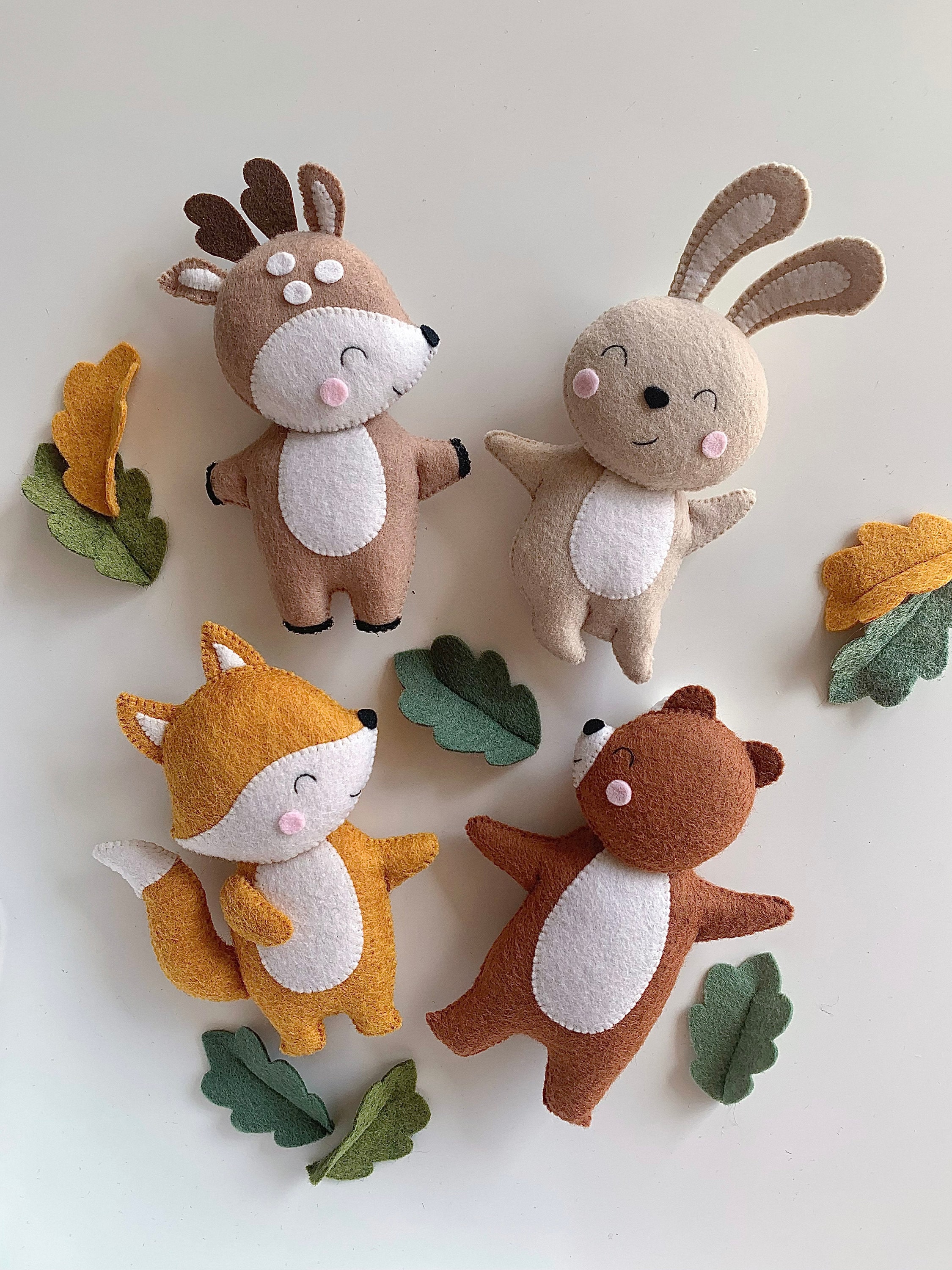 Felt Pattern Deer Fox Hare Bear Forest Animals PDF Pattern - Etsy