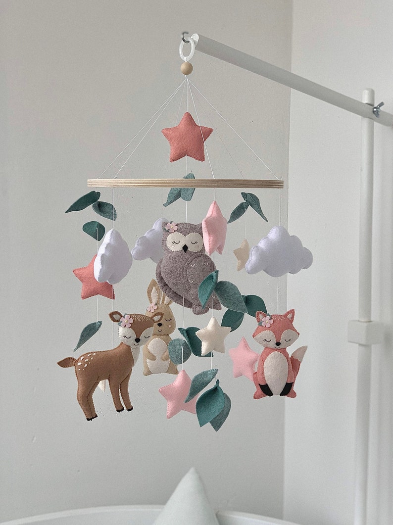 Woodland Baby Mobile Woodland Nursery Decor Forest Mobile - Etsy