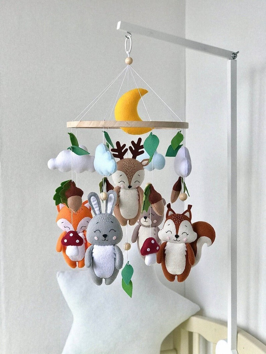 Forest Baby Mobile, Woodland Baby Mobile, Mobile With Forest Animals ...