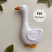 Goose Felt Pattern, Farm Animals PDF Pattern, Pattern Felt Toys Geese ...