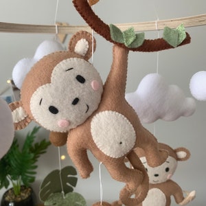Safari Baby Mobiles, Mobile With Monkeys, Neutral Baby Mobiles, Nursery ...
