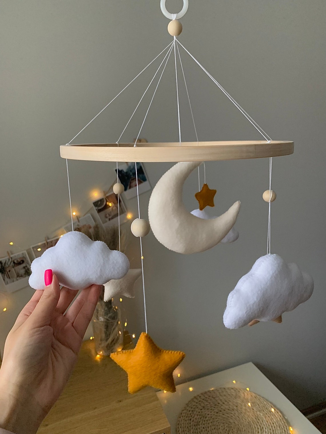 Moon and Stars Baby Mobiles, Neutral Baby Mobiles, Night Sky Mobile ...