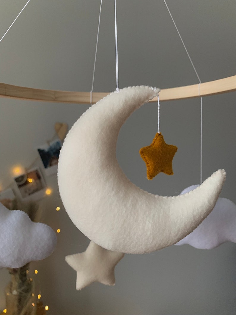 Moon and Stars Baby Mobiles, Neutral Baby Mobiles, Night Sky Mobile ...