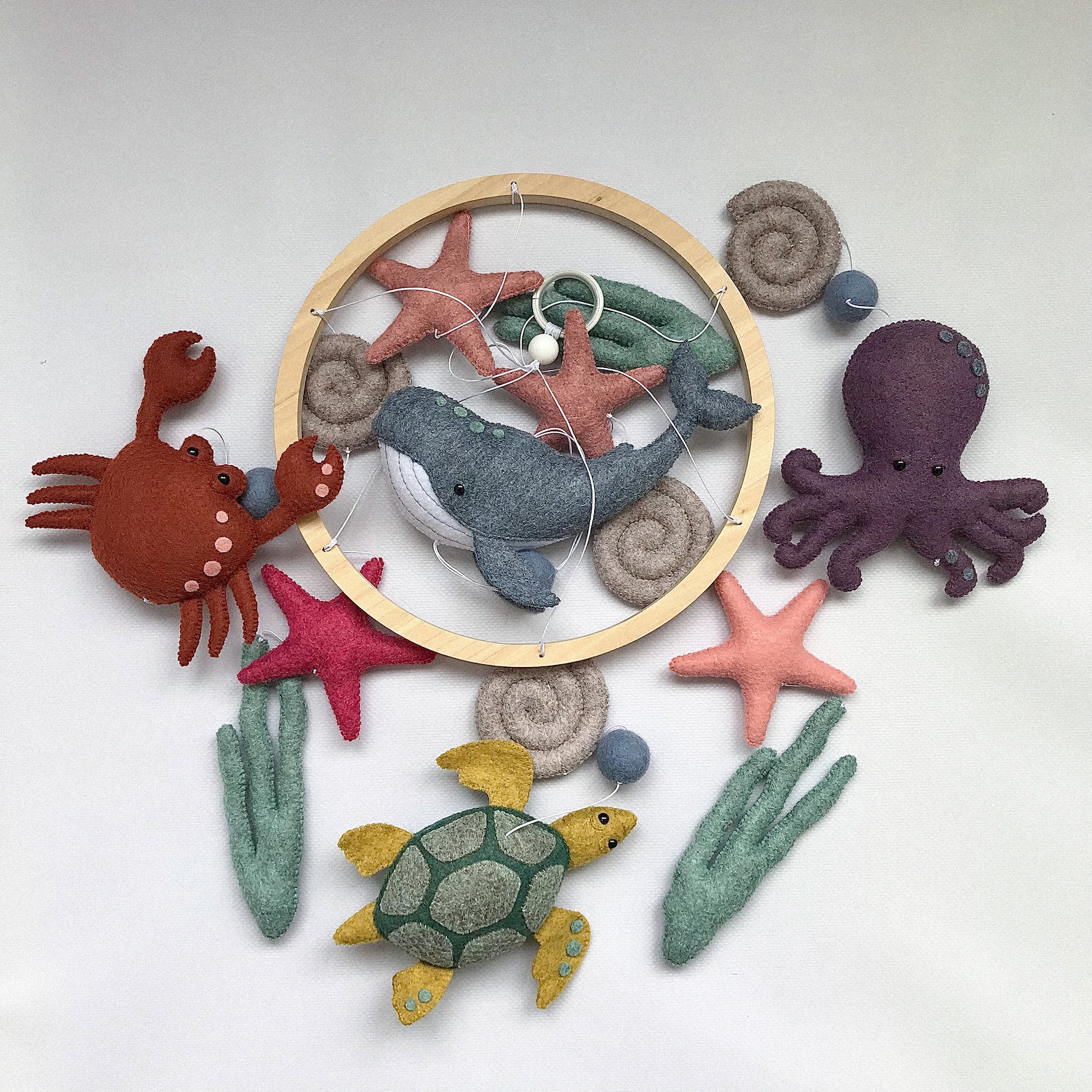 Baby Mobiles Ocean, Ocean Nursery Decor, Felt Mobile Under the Sea ...