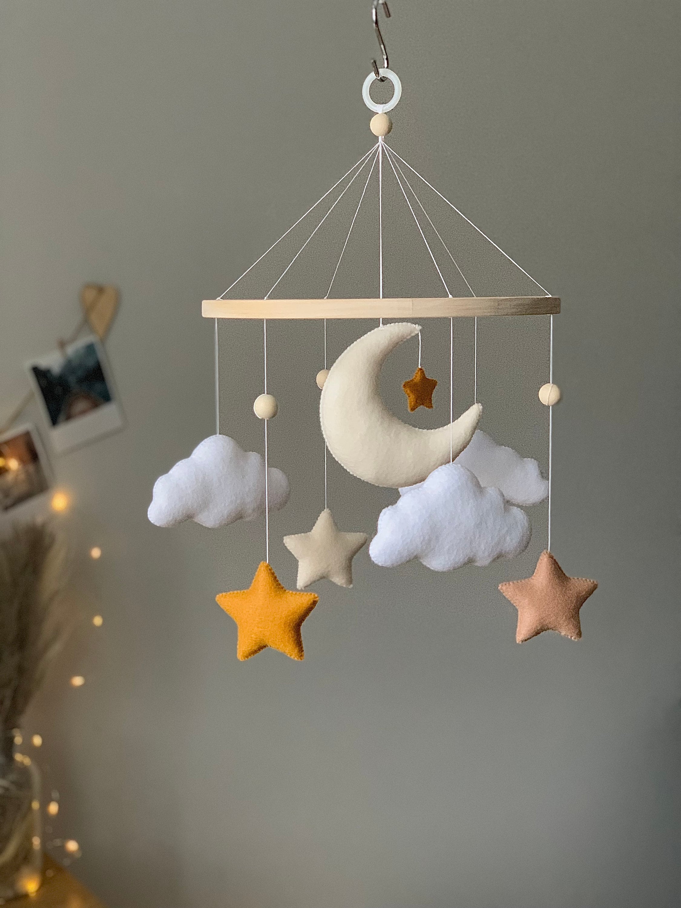 Moon and Stars Baby Mobiles, Neutral Baby Mobiles, Night Sky Mobile ...