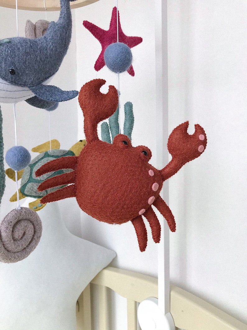 Baby Mobiles Ocean, Ocean Nursery Decor, Felt Mobile Under the Sea ...