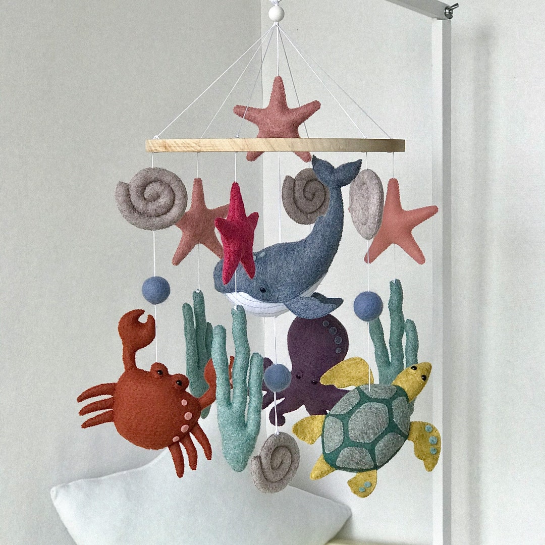 Ocean Baby Mobile, Ocean Theme Baby Mobile, Baby Crib Mobile With Sea ...