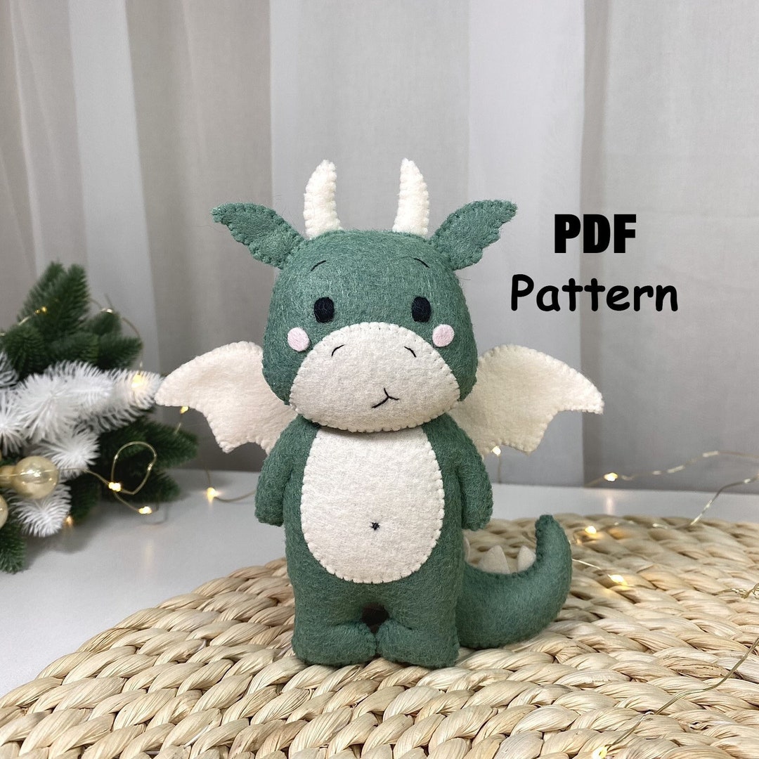 Christmas Green Dragon Pattern, New Year Dragon PDF Pattern, Christmas ...
