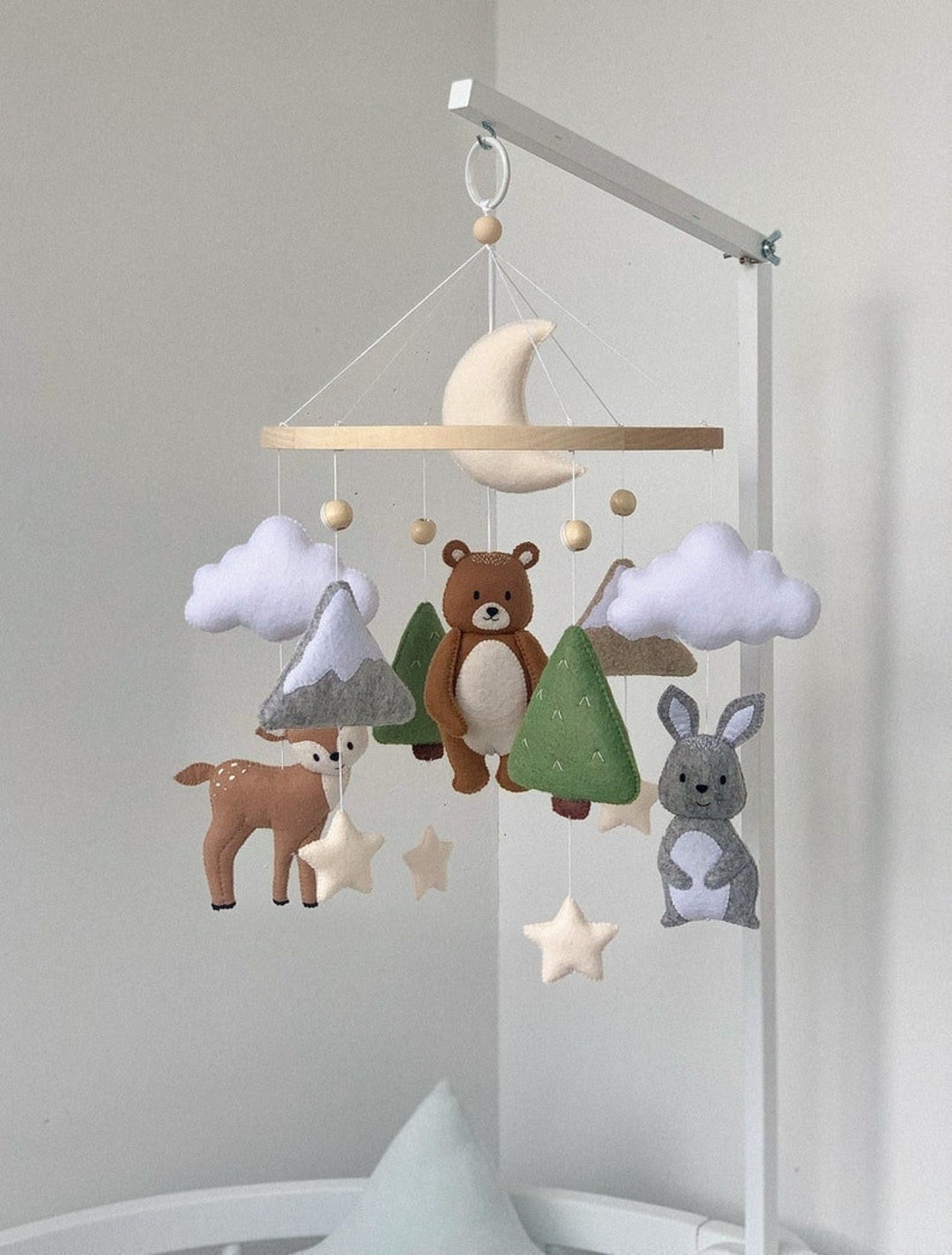 Woodland Baby Mobile, Mobile Forest Animals in Mountain Forest, Forest ...
