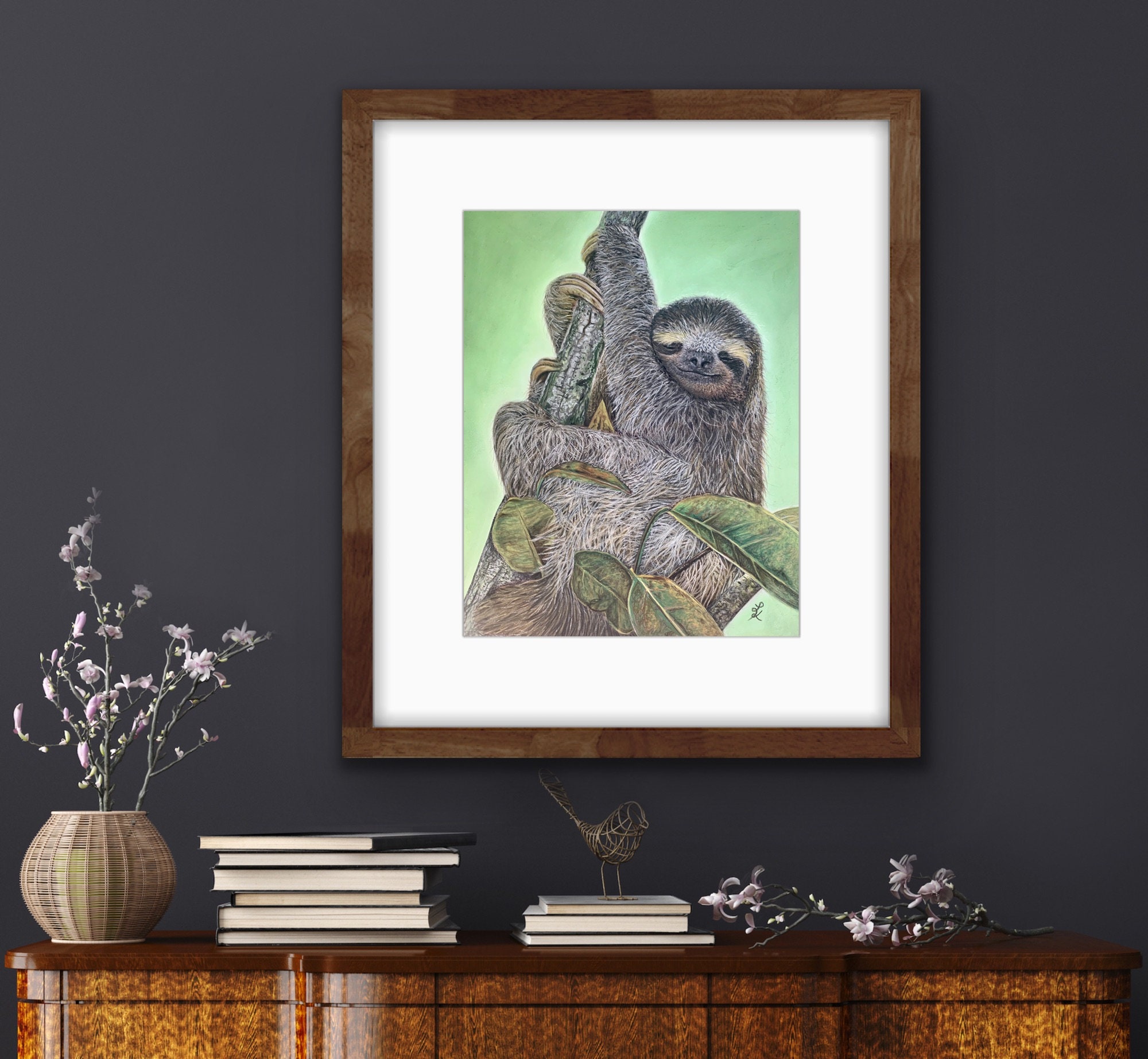 Matriel Sloth Art Print: Guardian Angel Series - Etsy