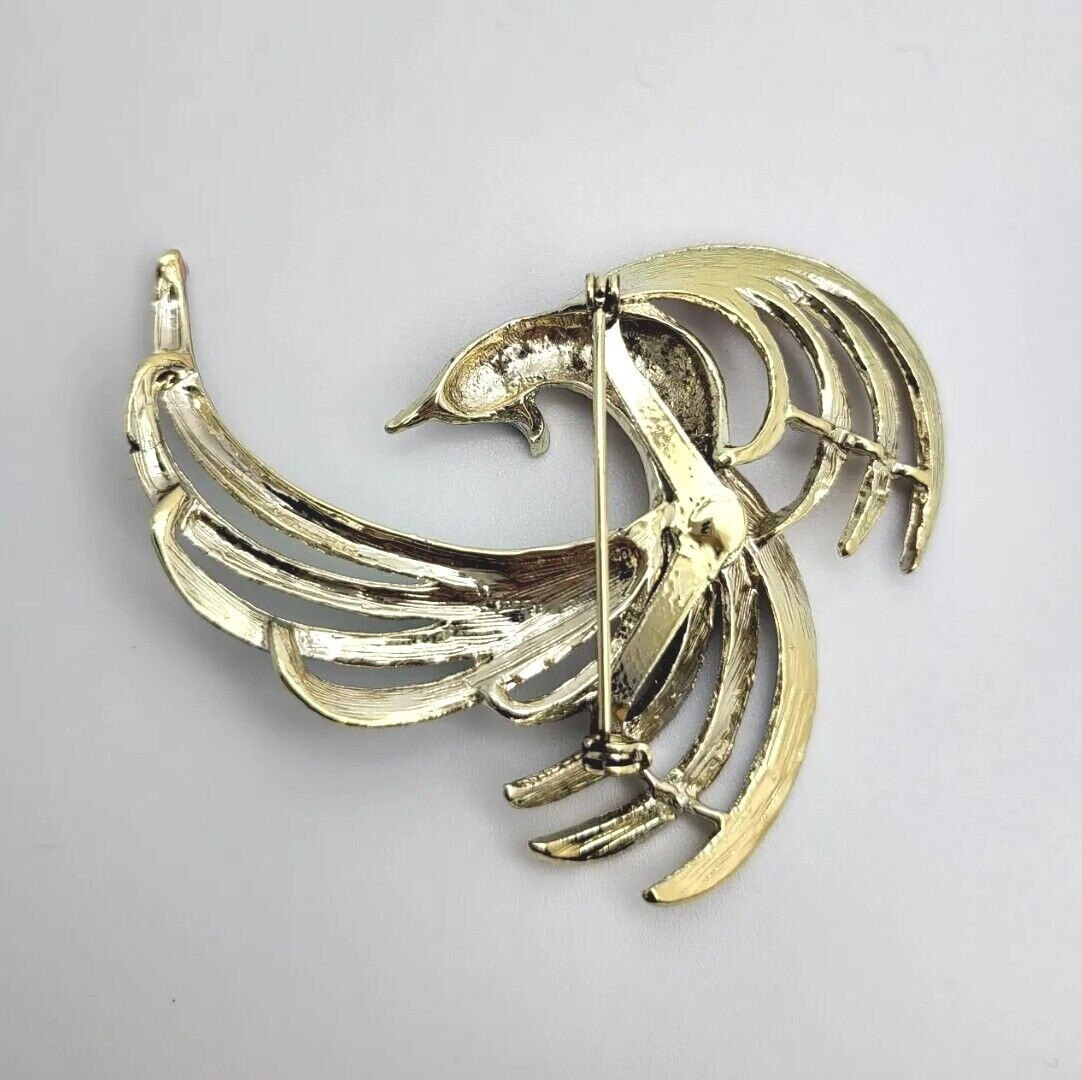 Large Majestic Iridescent Crystal Rhinestone Phoenix Brooch 3 X 2 - Etsy