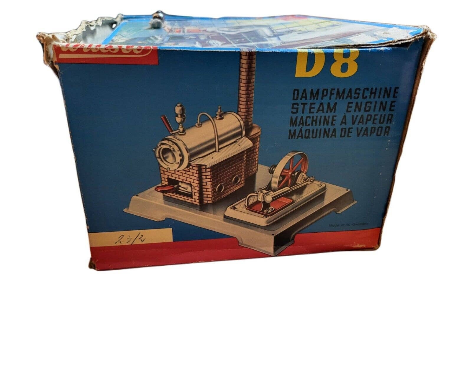 RARE MODEL Wilesco German Model D8 Steam Engine in Box With 1996 ...