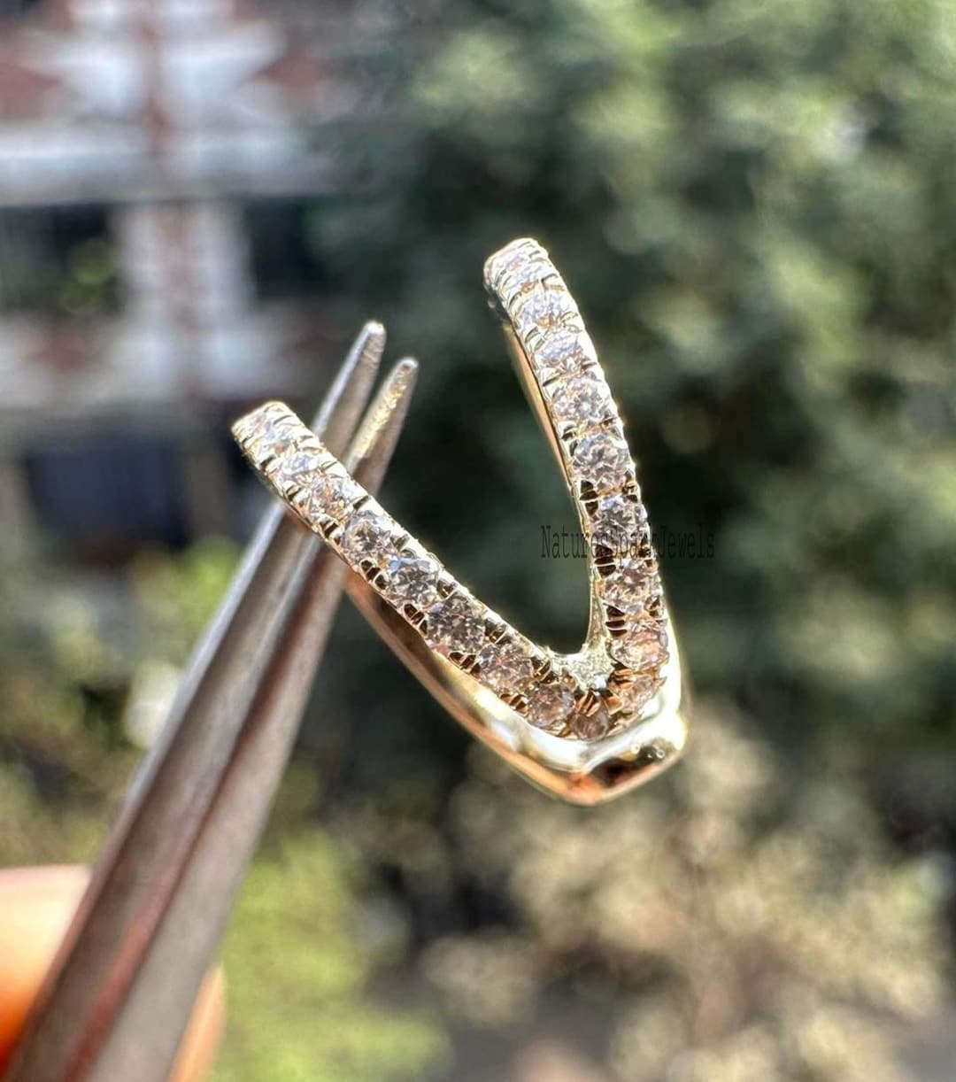 Diamond Ear Cuff 14k Solid Gold Non-pierced Earring Conch Ear Cuff ...