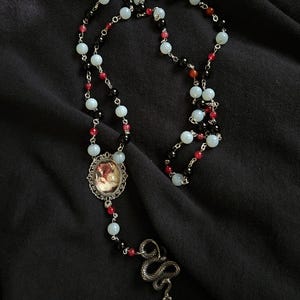 Lady Ichor-lilith Goddess Snake Opalite Silver Rosary - Etsy