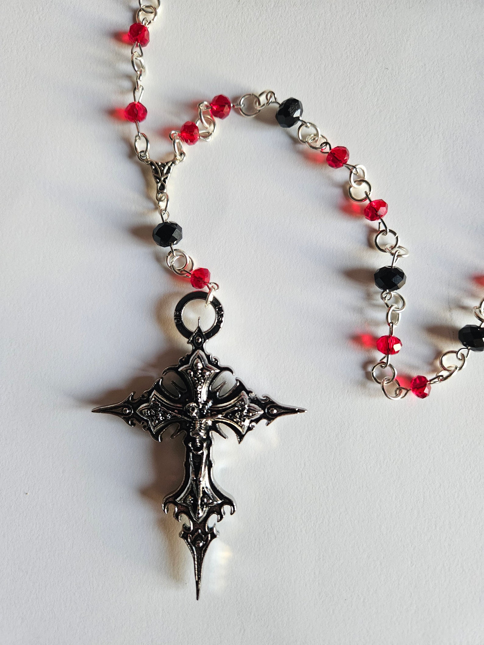The Eternal Crucifix skeleton Gothic Cross Gothic Y Necklace - Etsy