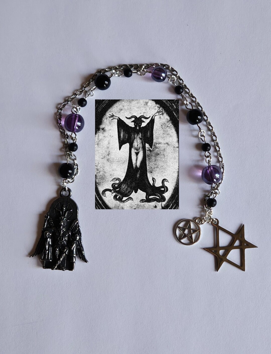 The Summoning- Baphomet Hexagram Prayer Beads - Etsy