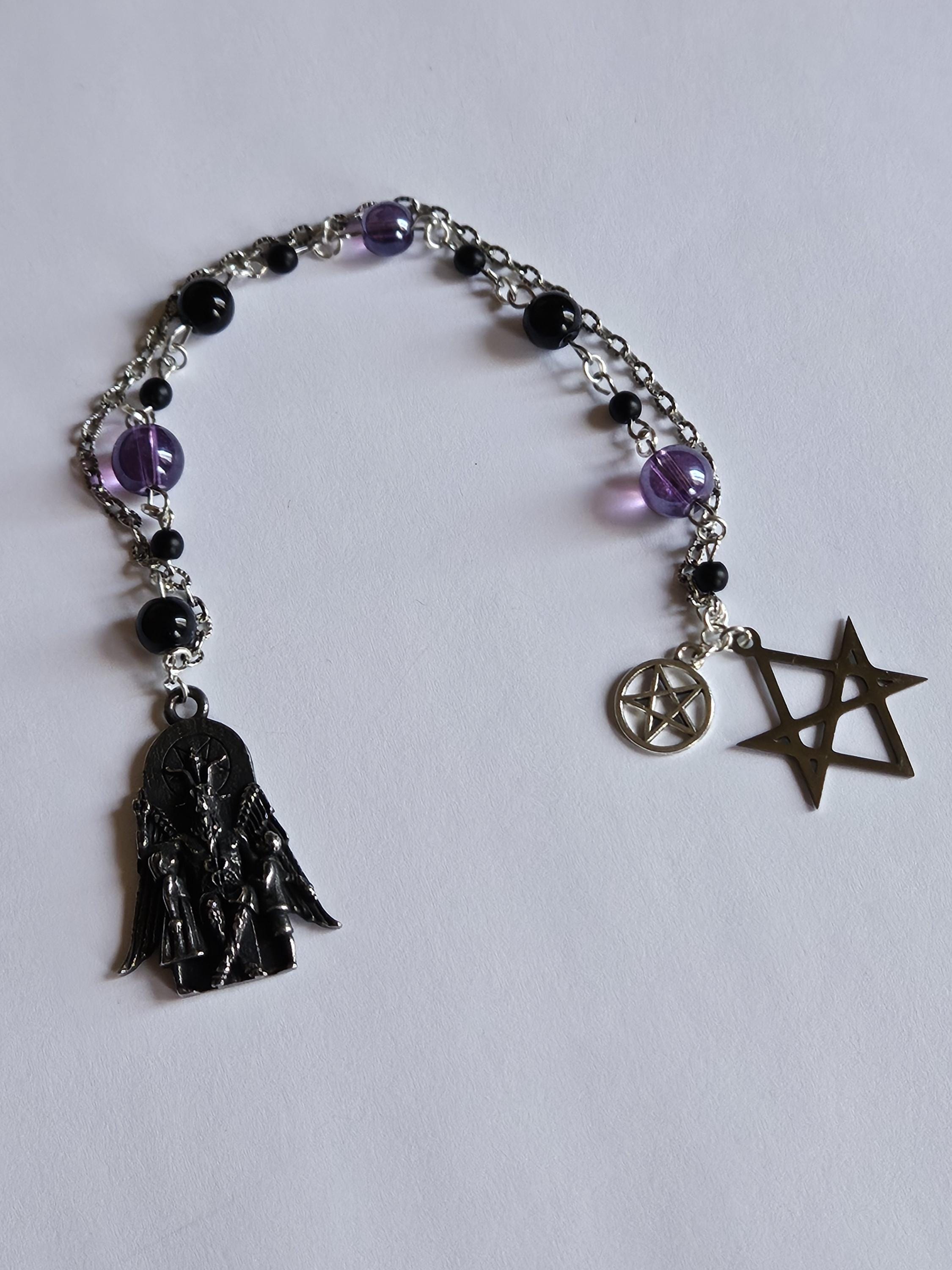 The Summoning Baphomet Hexagram Prayer Beads - Etsy