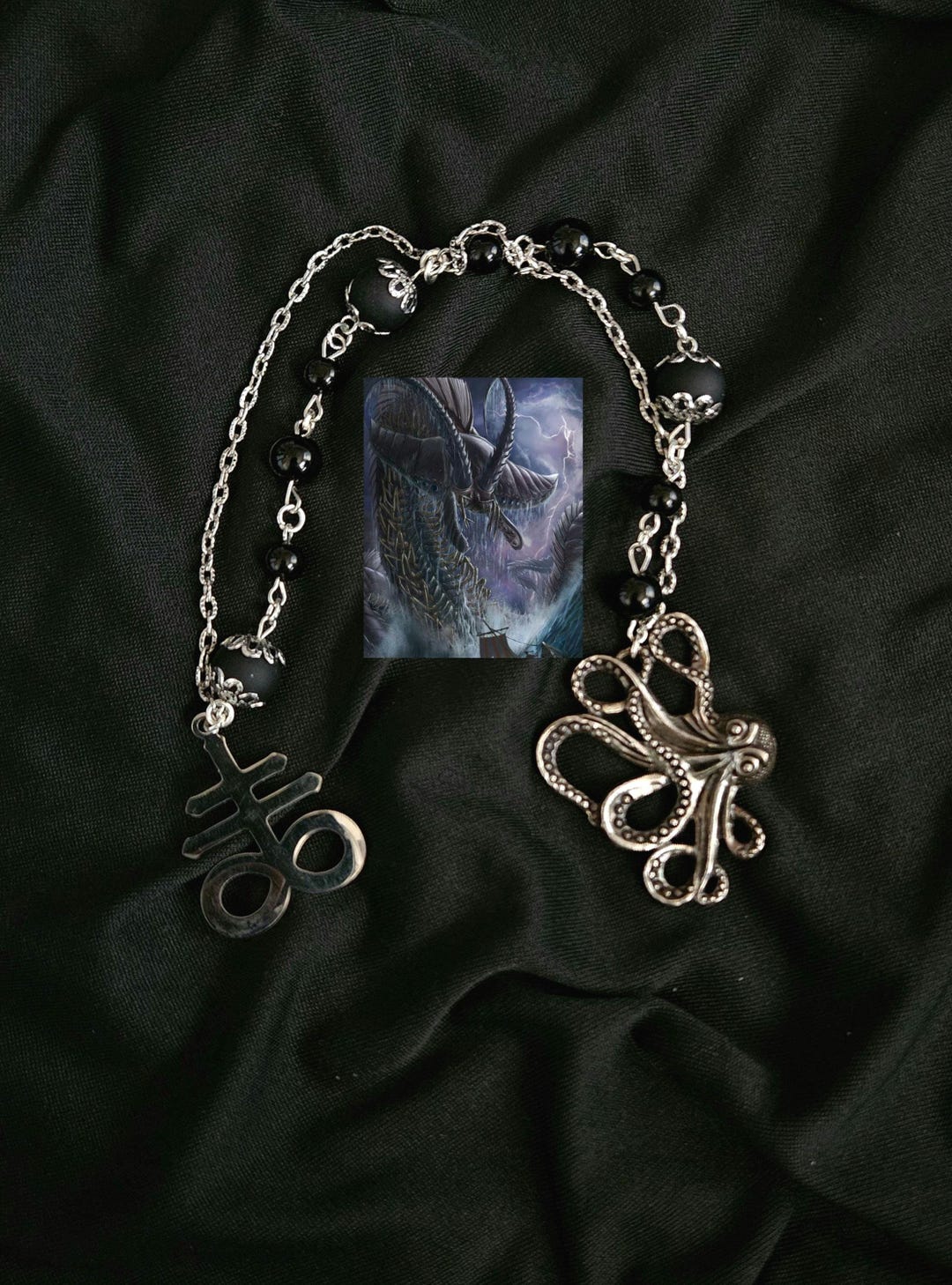 Chaotic Eagre- Satanic Leviathan Sea Monster Prayer Beads - Etsy