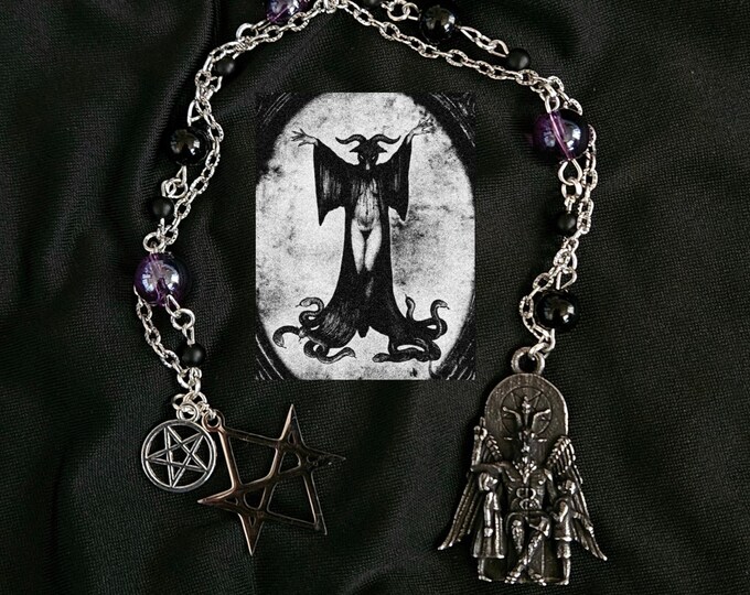 The Summoning- Baphomet Hexagram Prayer Beads - Etsy