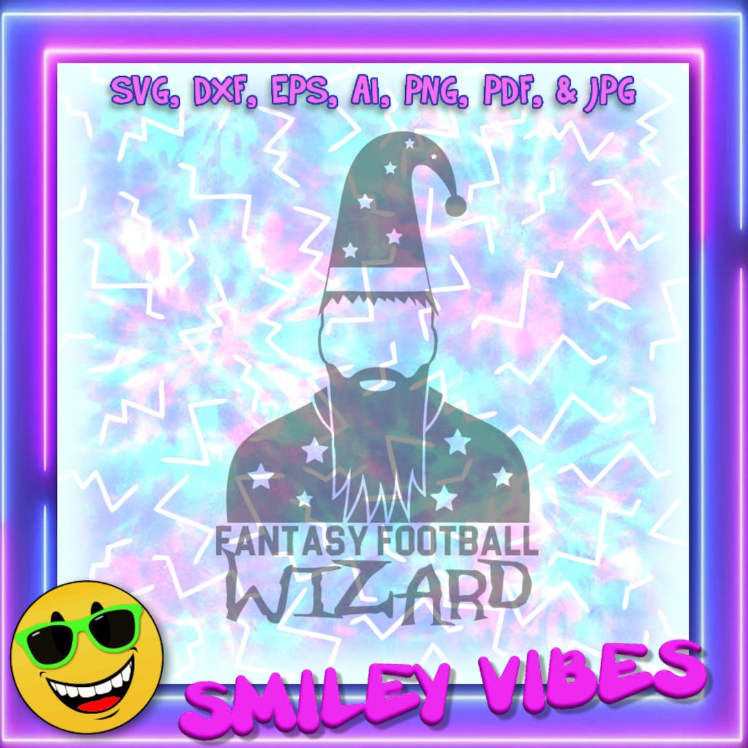 Fantasy Football Wizard 1 Design Includes Quality SVG AI - Etsy