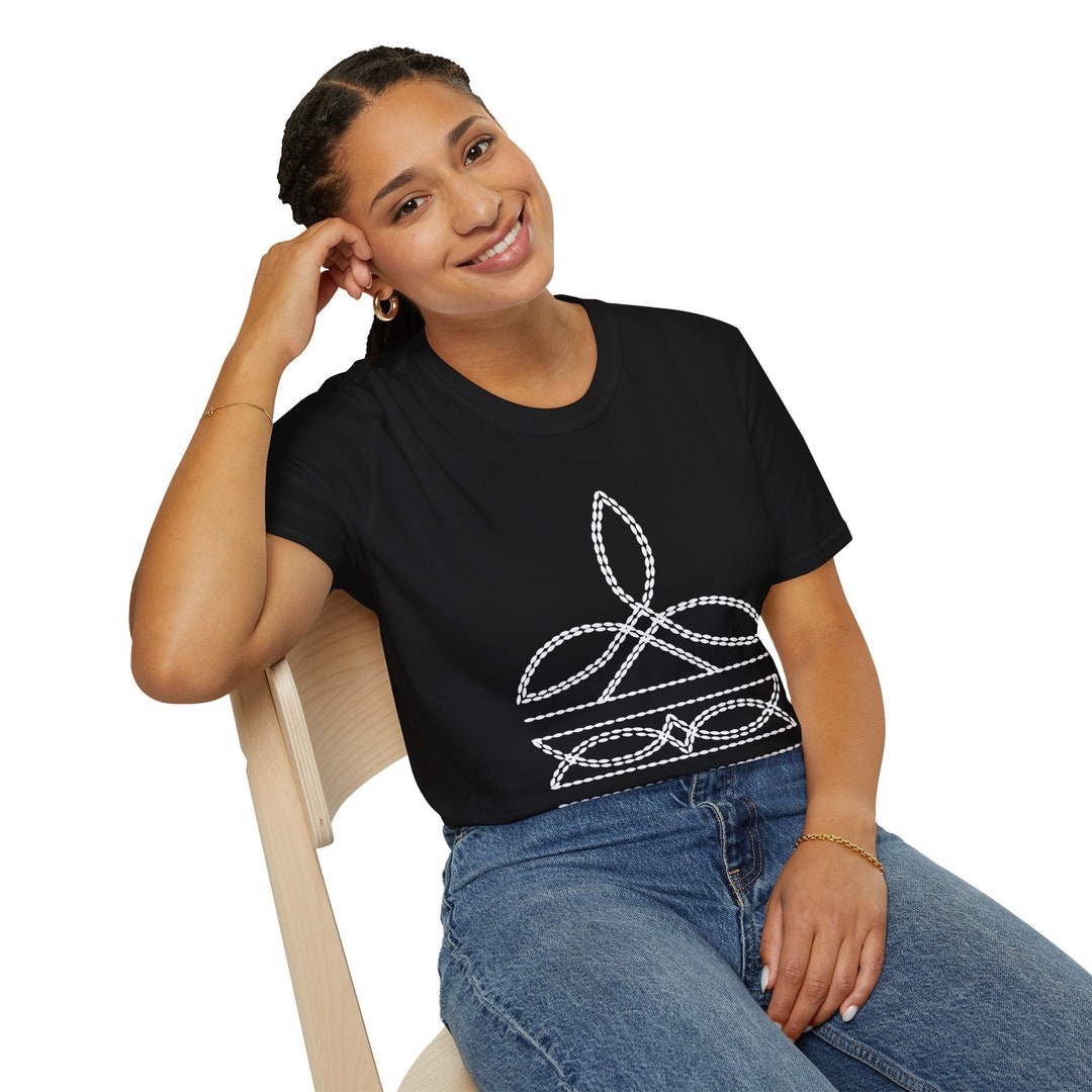 Boot Stitching Tee - Etsy