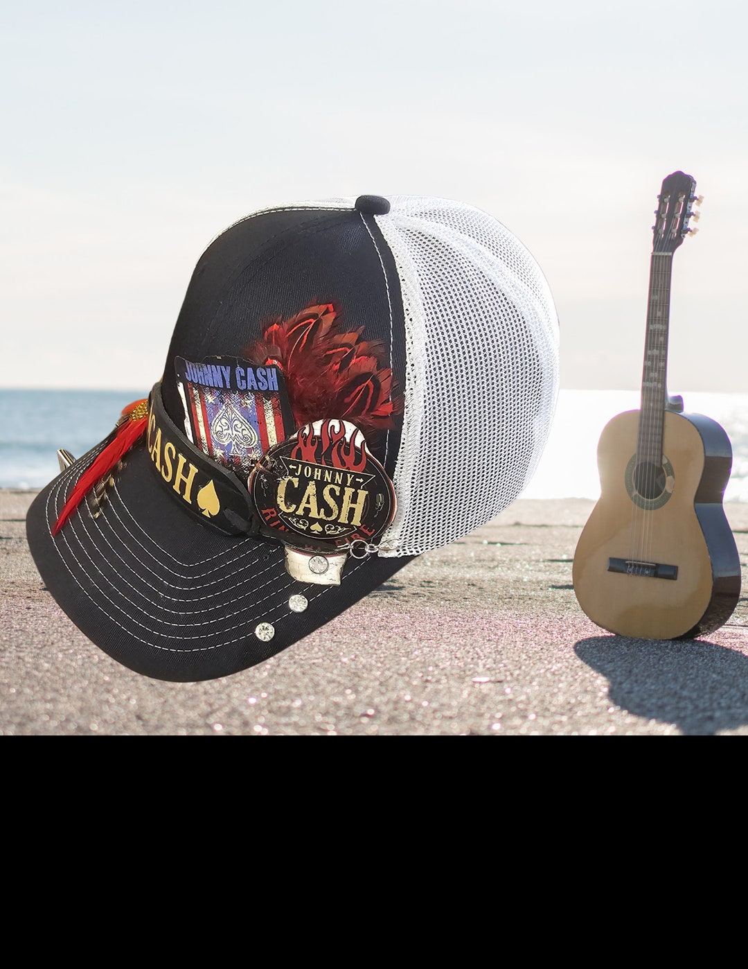 One of a Kind Johnny Cash Trucker Cap - Etsy