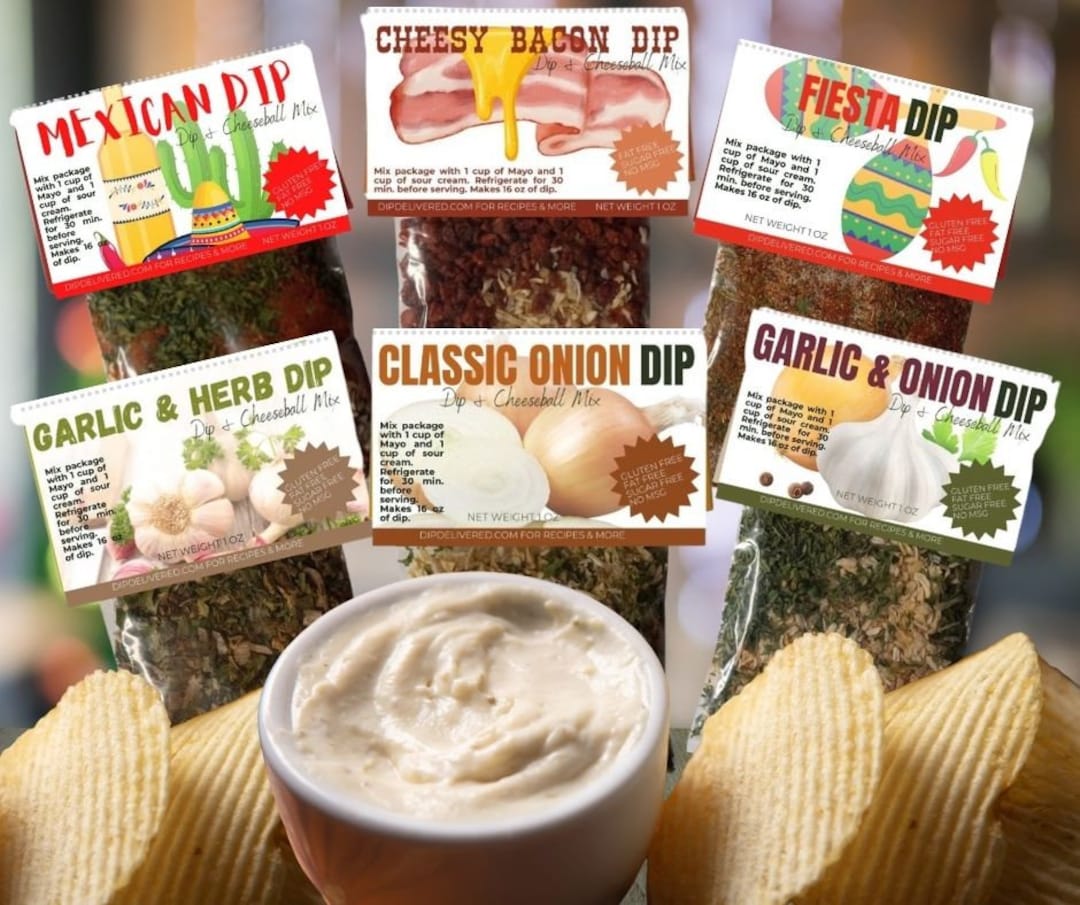 You Pick Flavors 6 Pack Gourmet Dip Mixes - Mix and Match - Easy to ...