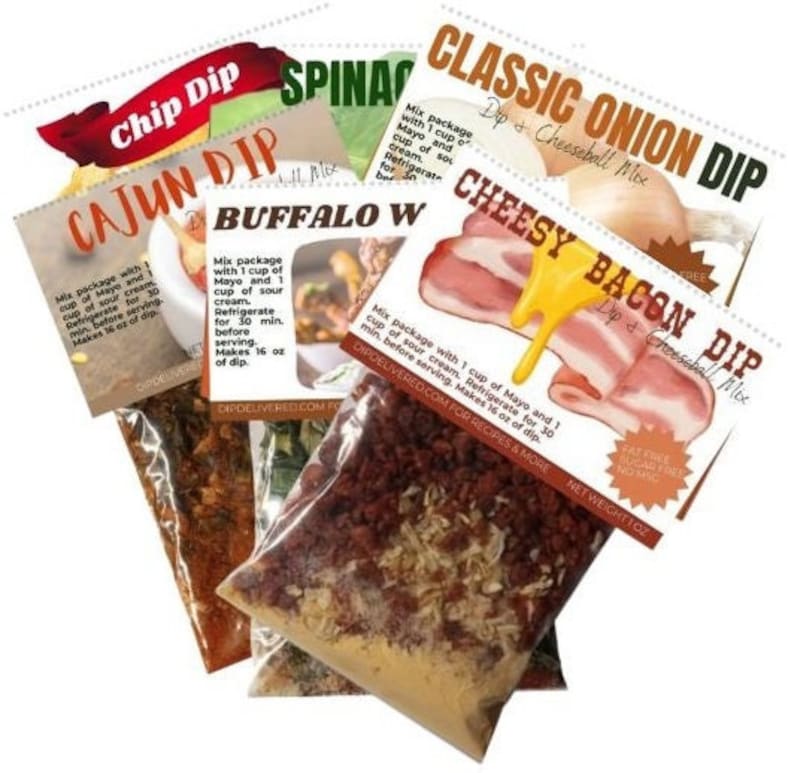 You Pick Flavors 6 Pack Gourmet Dip Mixes - Mix and Match - Easy to ...