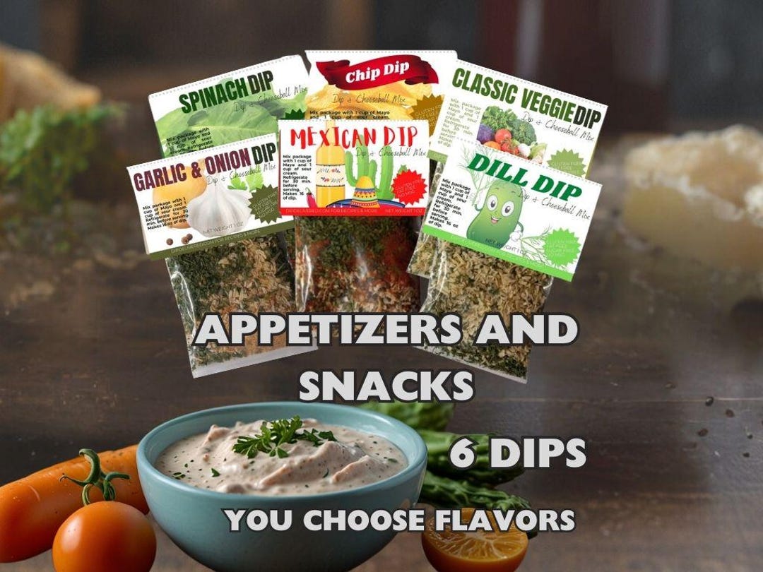 You Pick Flavors 6 Pack Variety Dry Dip Mix Seasoning - Party ...