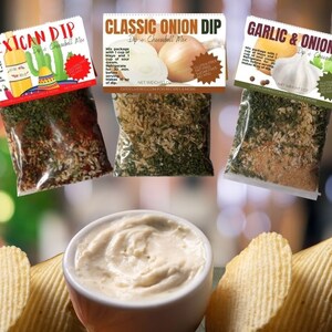 3 Pack Variety Dry Dip Mixes You Choose Flavors Handmade Gifts Stocking ...