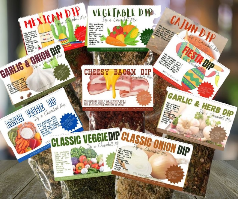 Pick Your Own Flavors 4 Pack Dip Mix Packages Perfect for - Etsy